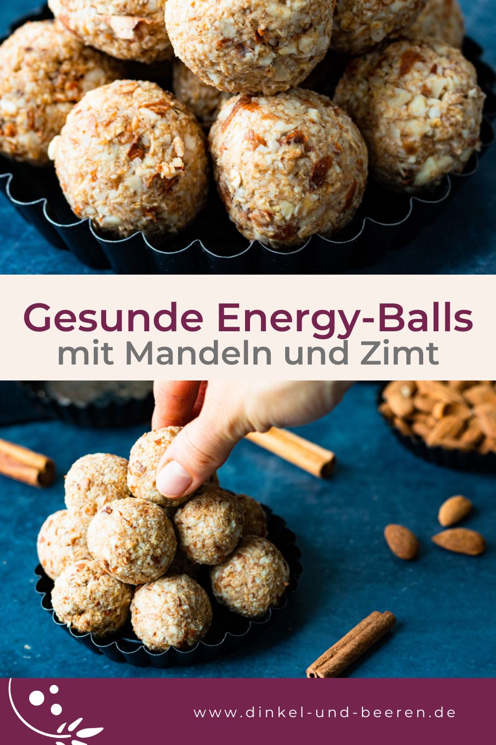 Mandel Energy Balls mit Zimt | einfacher gesunder Snack