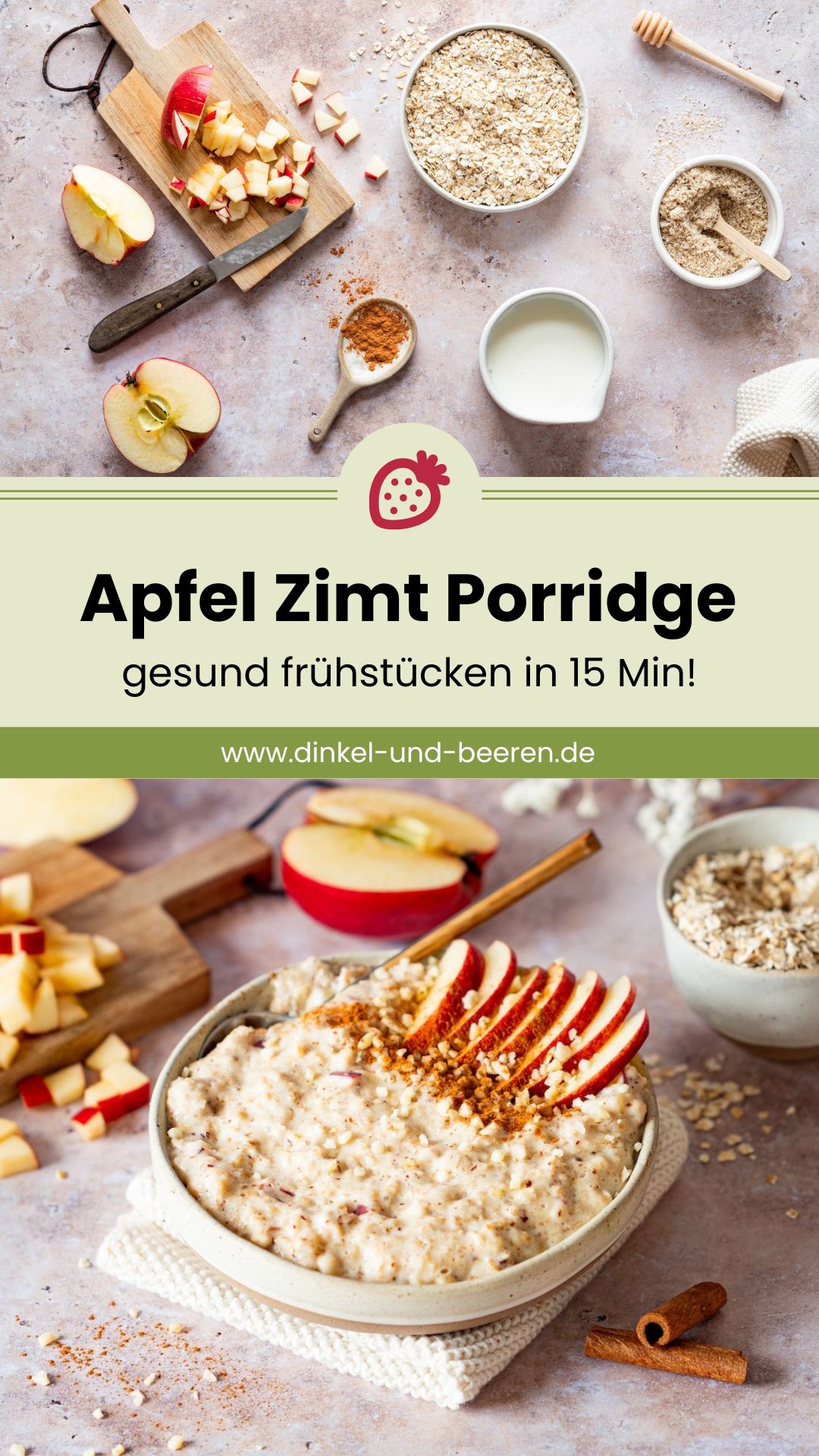Apfel-Zimt-Porridge